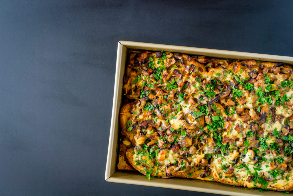 Mushroom Sausage Strata - Nourish Evolution